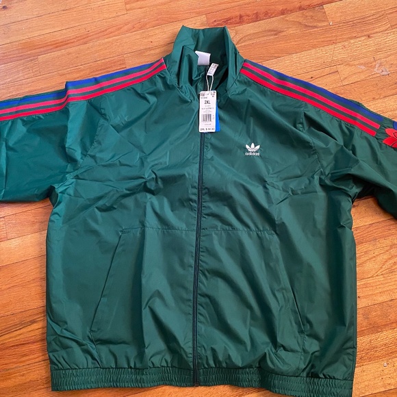 adidas | Jackets & Coats | New Adidas Green Track Jacket Xxl | Poshmark